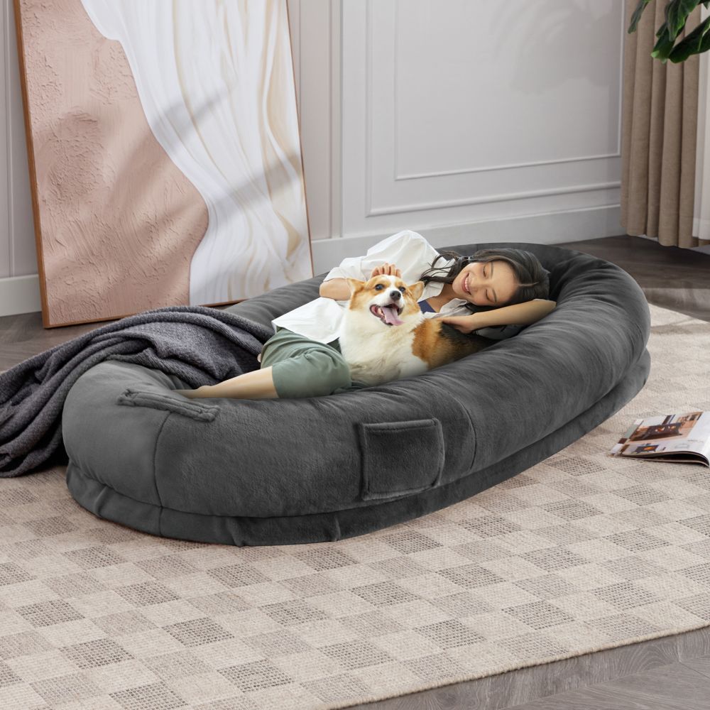 Mjkone Human Dog Bed Human Size Dog Bed for People Adults